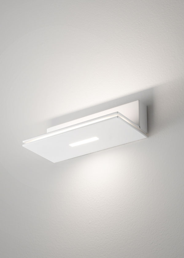 Wall lamp in aluminium rectangular shape Quid 02809